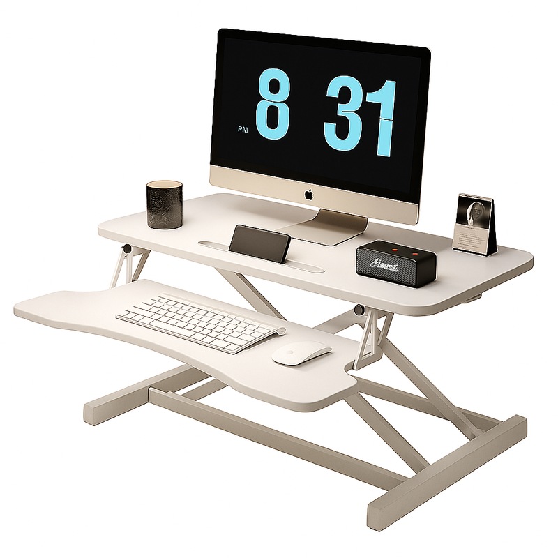 Buy Foret Height Adjustable Standing Desk Riser Computer Laptop Gas ...