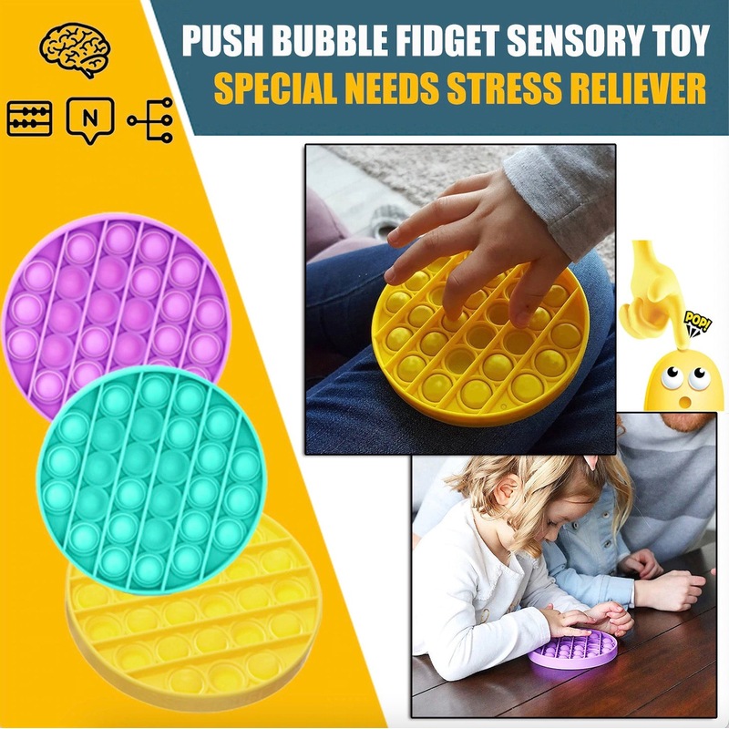 Buy 3D Multi Push Pop Its Fidget Toys Push Bubble Kids Focus Sensory ...