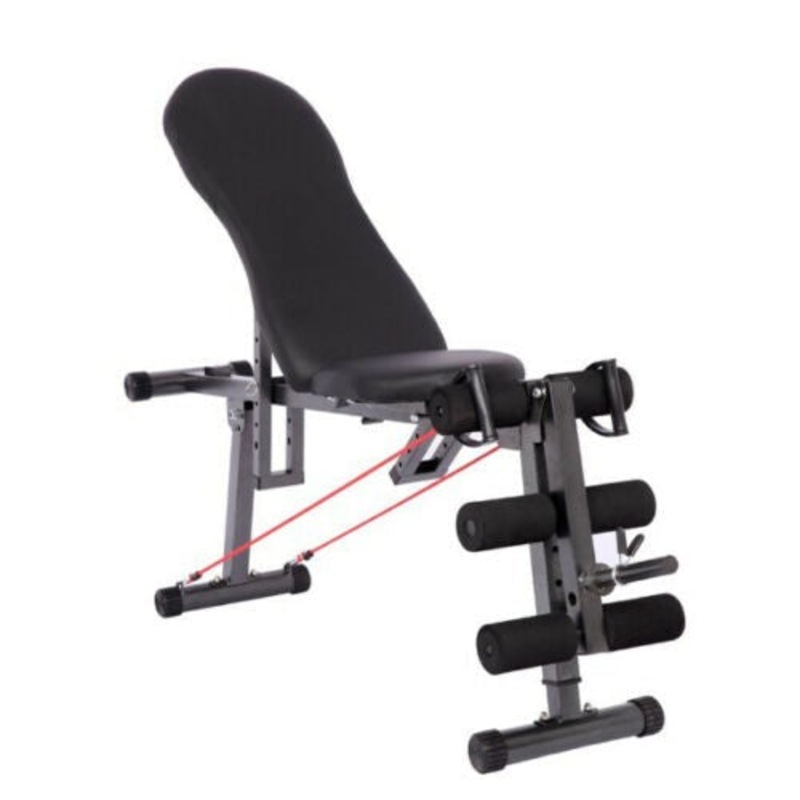 Buy Sit Up Abdominal Crunch Adjustable Flat Incline Bench Fitness GYM ...