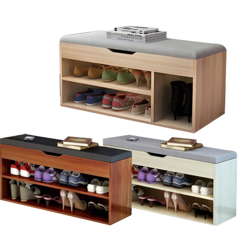 Stool Rack Storage Box Cupboard Organiser Shelf Shoe Cabinet Bench ...