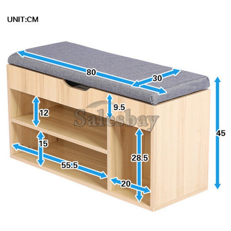 Buy Stool Rack Storage Box Cupboard Organiser Shelf Shoe Cabinet Bench ...