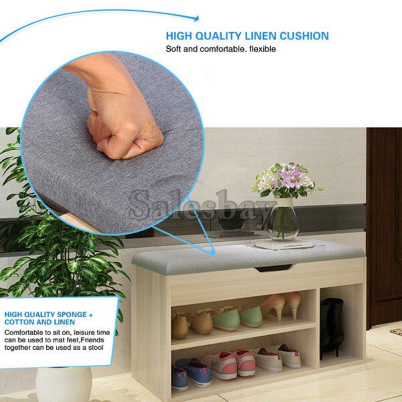 Buy Stool Rack Storage Box Cupboard Organiser Shelf Shoe Cabinet Bench ...