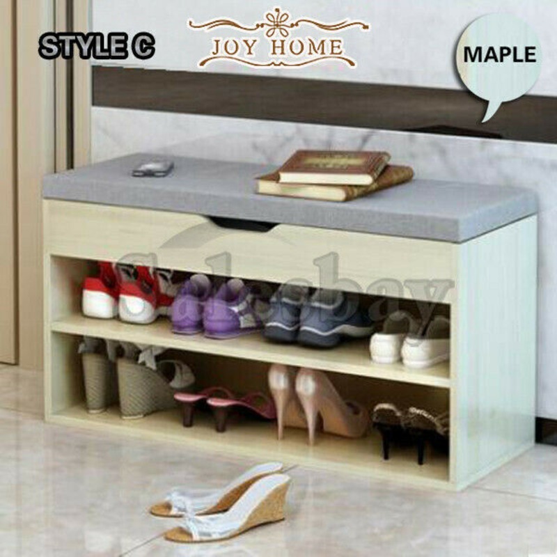 Stool Rack Storage Box Cupboard Organiser Shelf Shoe Cabinet Bench ...