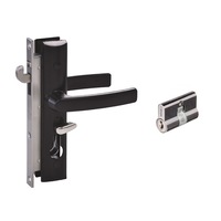 Buy Lockwood Security Screen Door Lock Black w/ Cylinder 8654BLKC - MyDeal