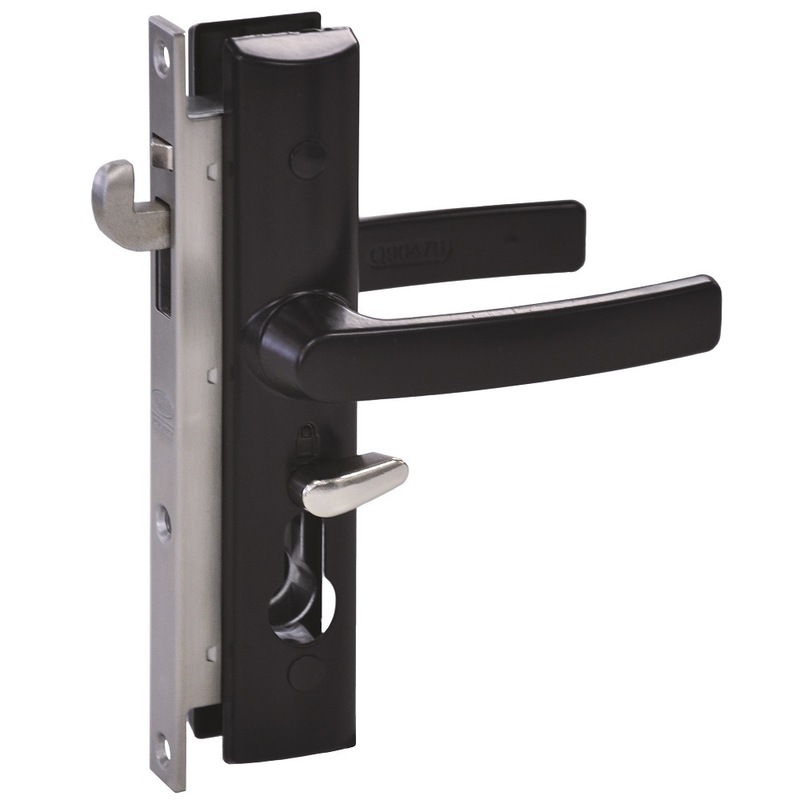 Buy Lockwood Security Screen Door Lock Black w/ Cylinder 8654BLKC - MyDeal
