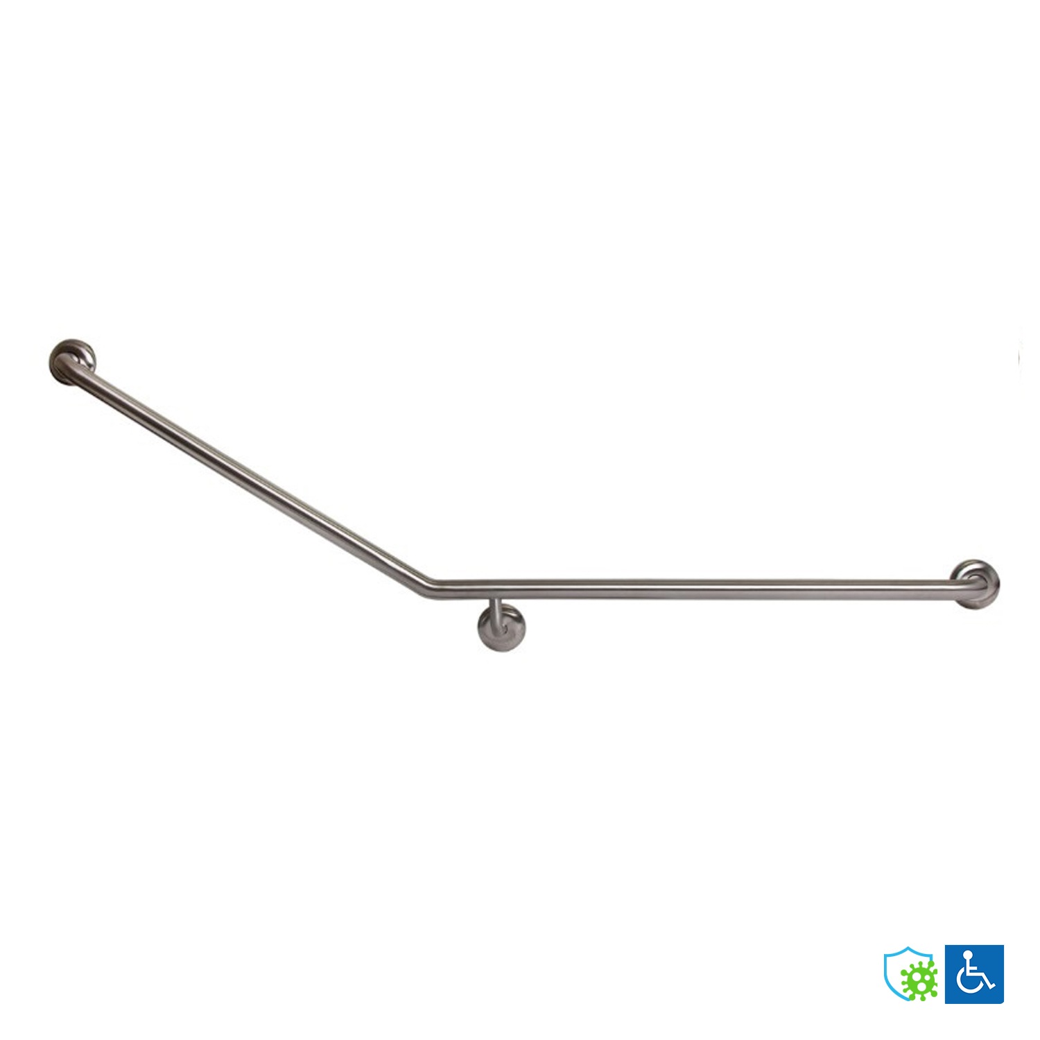 Buy Metlam 30 Degrees Flush Mount Side Wall Grab Rail Antimicrobial ...