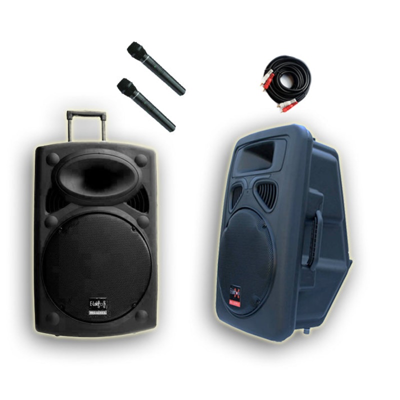 Buy E-Lektron 2X12" inch 1500W Bluetooth Portable+Active Loud Speakers ...