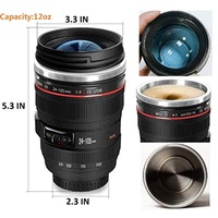 Buy Camera Coffee Mug Lens Travel Thermos Cup with lid - MyDeal