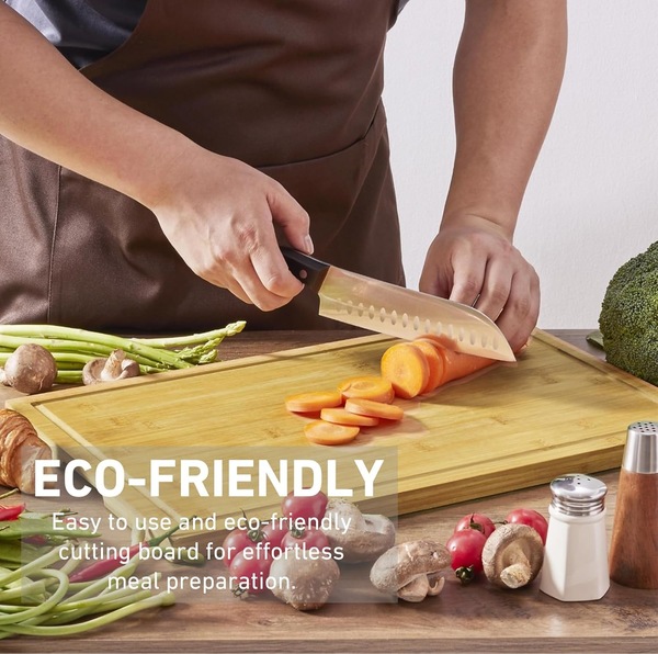 Buy ( Set of 3)Bamboo Cutting Board for Kitchen, Chopping Board with ...