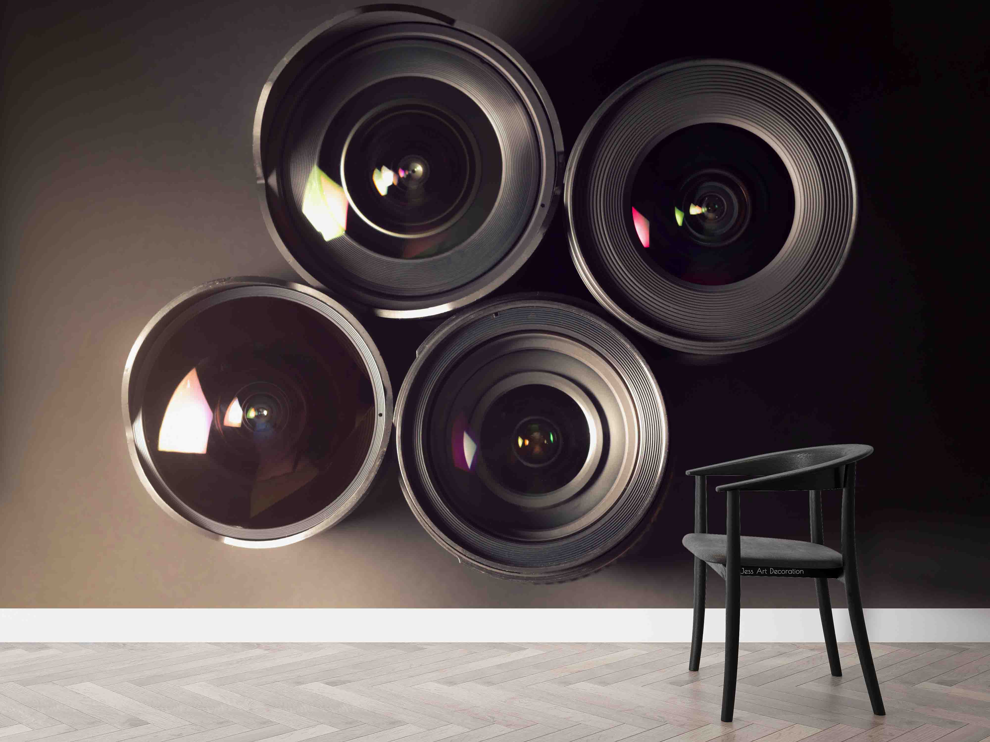Buy 3D Black Camera Lens Wall Mural Wallpaper GD 2248 - MyDeal Australia