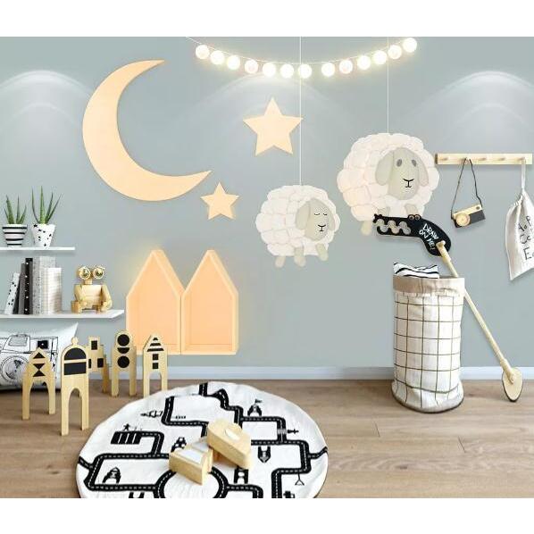 Buy 3D Cartoon Sheep Star Wall Mural Wallpaper 191 - MyDeal Australia