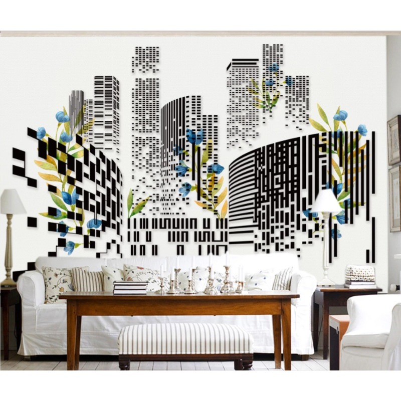 Buy 3D City Building Wall Mural Wallpaper 1200 - MyDeal Australia