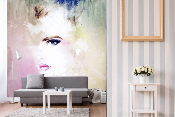 Buy 3D colorful abstract figure head wall mural wallpaper 38 - MyDeal ...