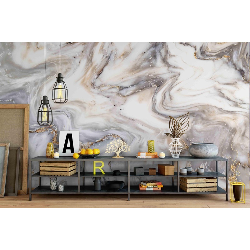 Buy 3D Marble Texture Wavy Wall Mural Wallpaper 164 - MyDeal
