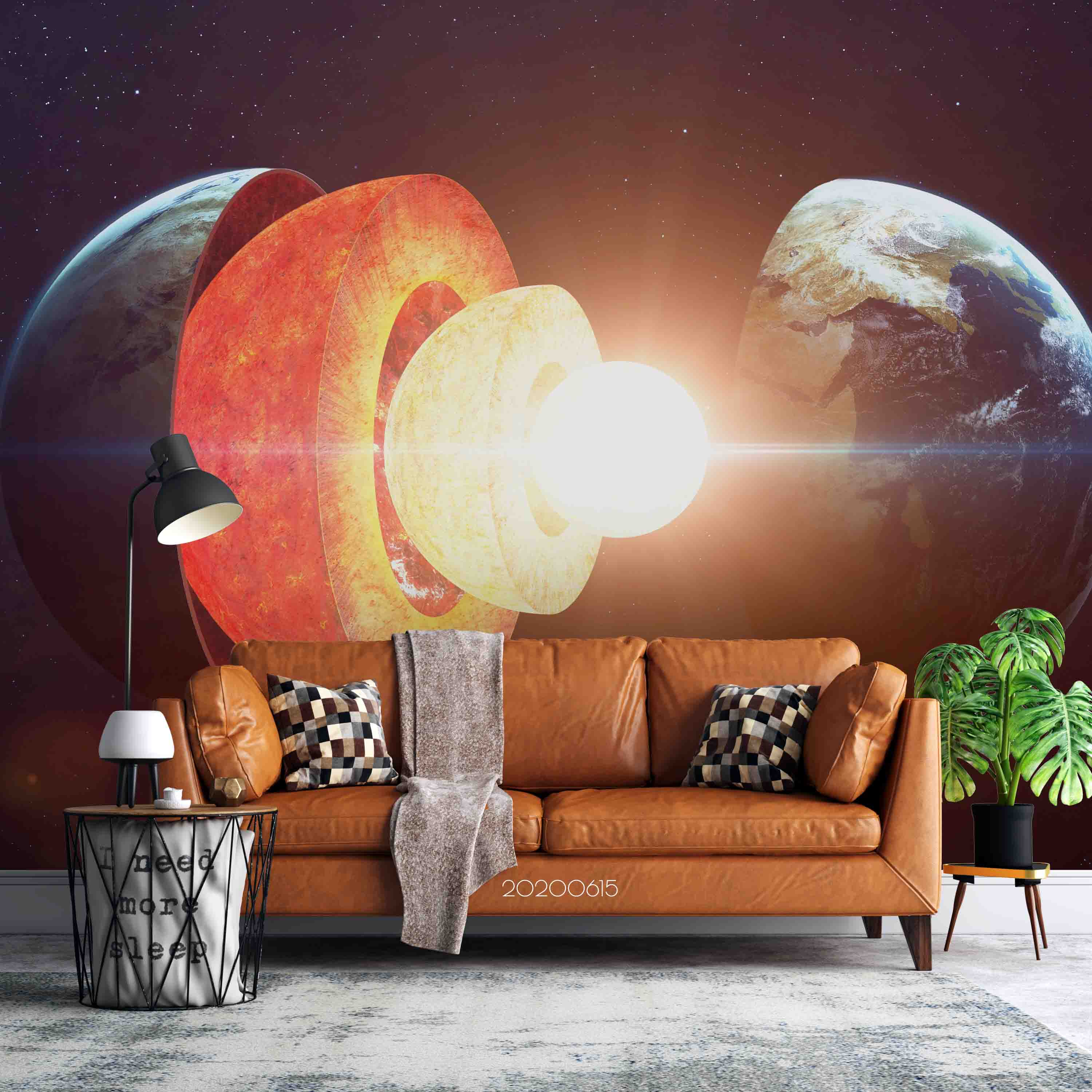 Buy 3D Space Earth Exploded View Wall Mural Wallpaper LXL 79 - MyDeal ...