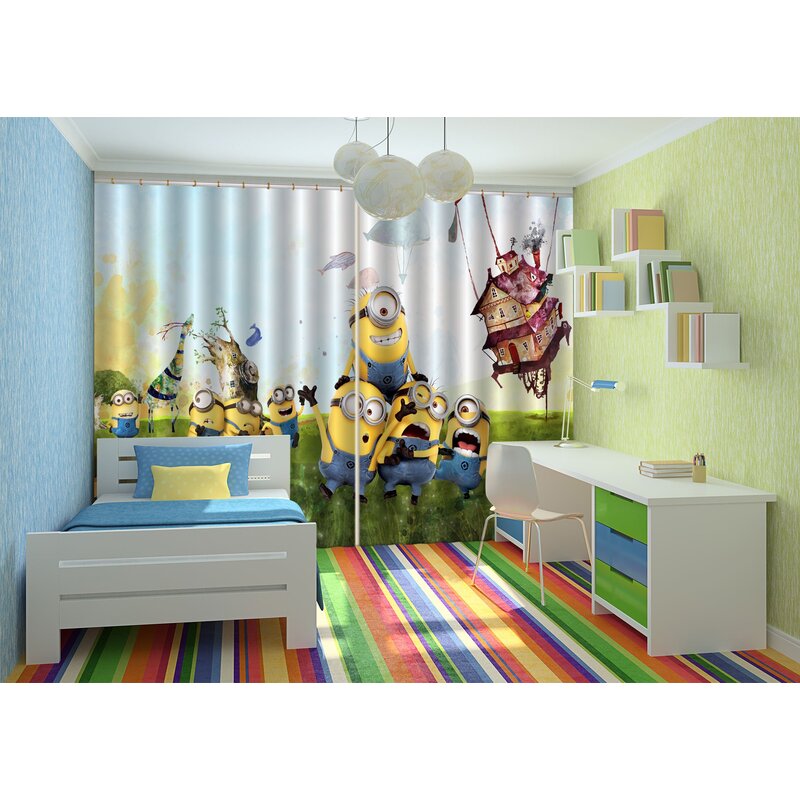Buy 3D Yellow Cartoon Animation Kid Curtains and Drapes C85 - MyDeal ...