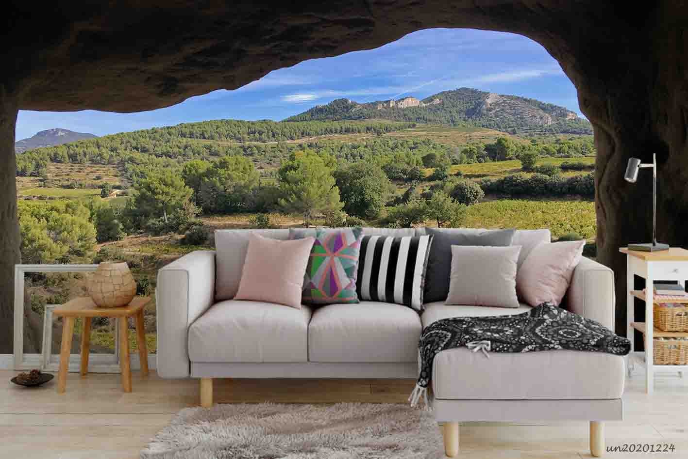 Buy 3D Green Forest Scenery Wall Mural Wallpaper LQH 73 - MyDeal Australia