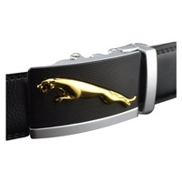 Buy Adjustable Leather Belt Auto locking Jaguar Buckle 101D - MyDeal