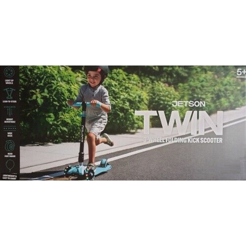 Buy Jetson Twin 3 Wheel Folding Kids Scooter with Light Up Wheels - MyDeal