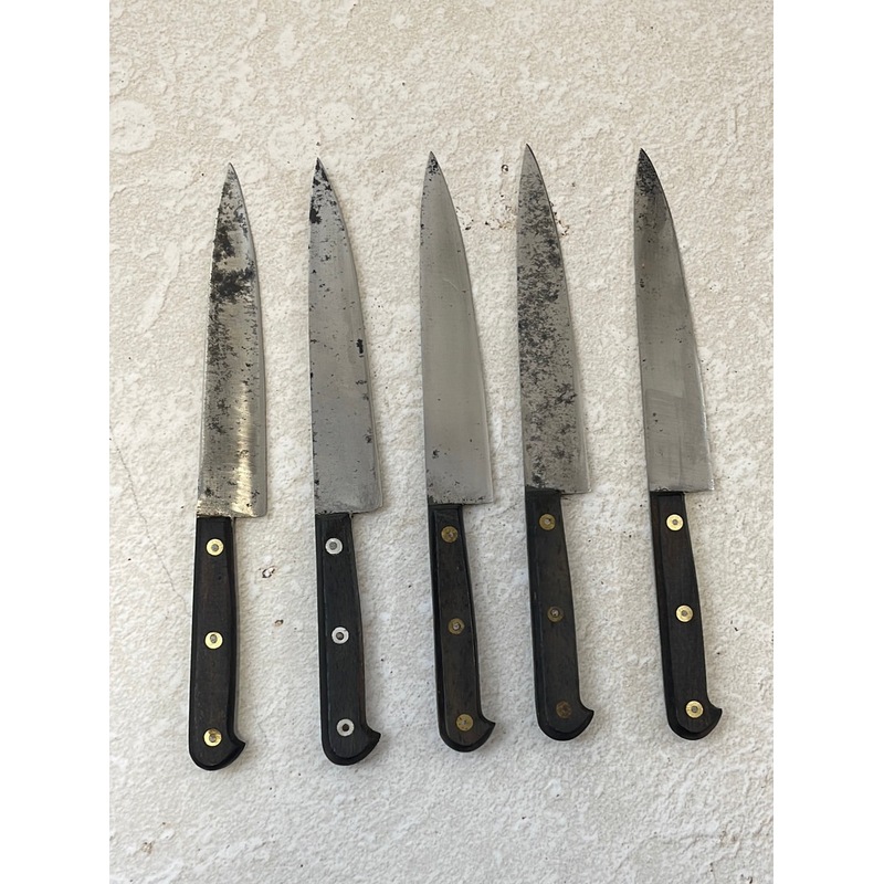 Buy Vintage French Chef Knife Set 5x Made in France 1357 - MyDeal