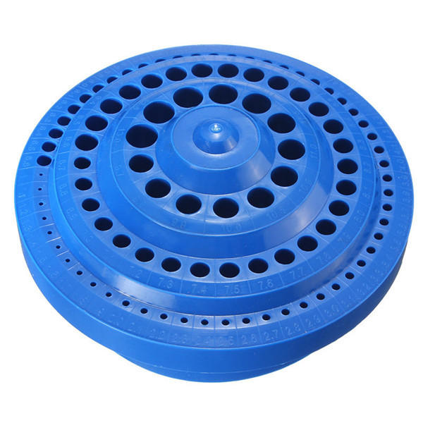 Buy 100 Holes Drill Bit Storage Case Multifunctional Plastic Round ...