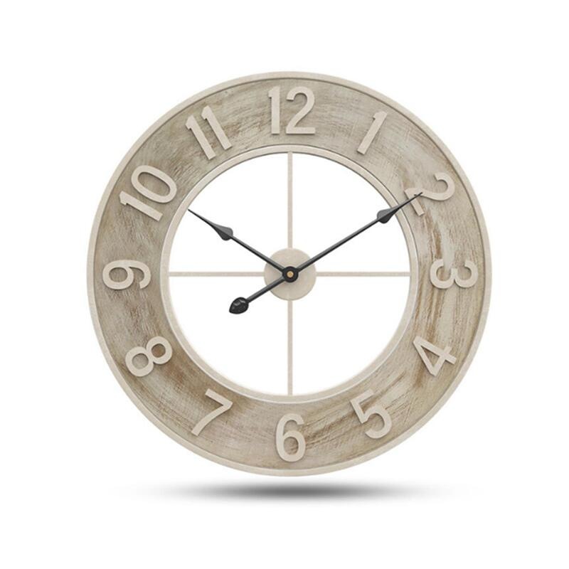 Buy 24 inches Creative Mute Wall Clock Bedroom Living Room Iron ...