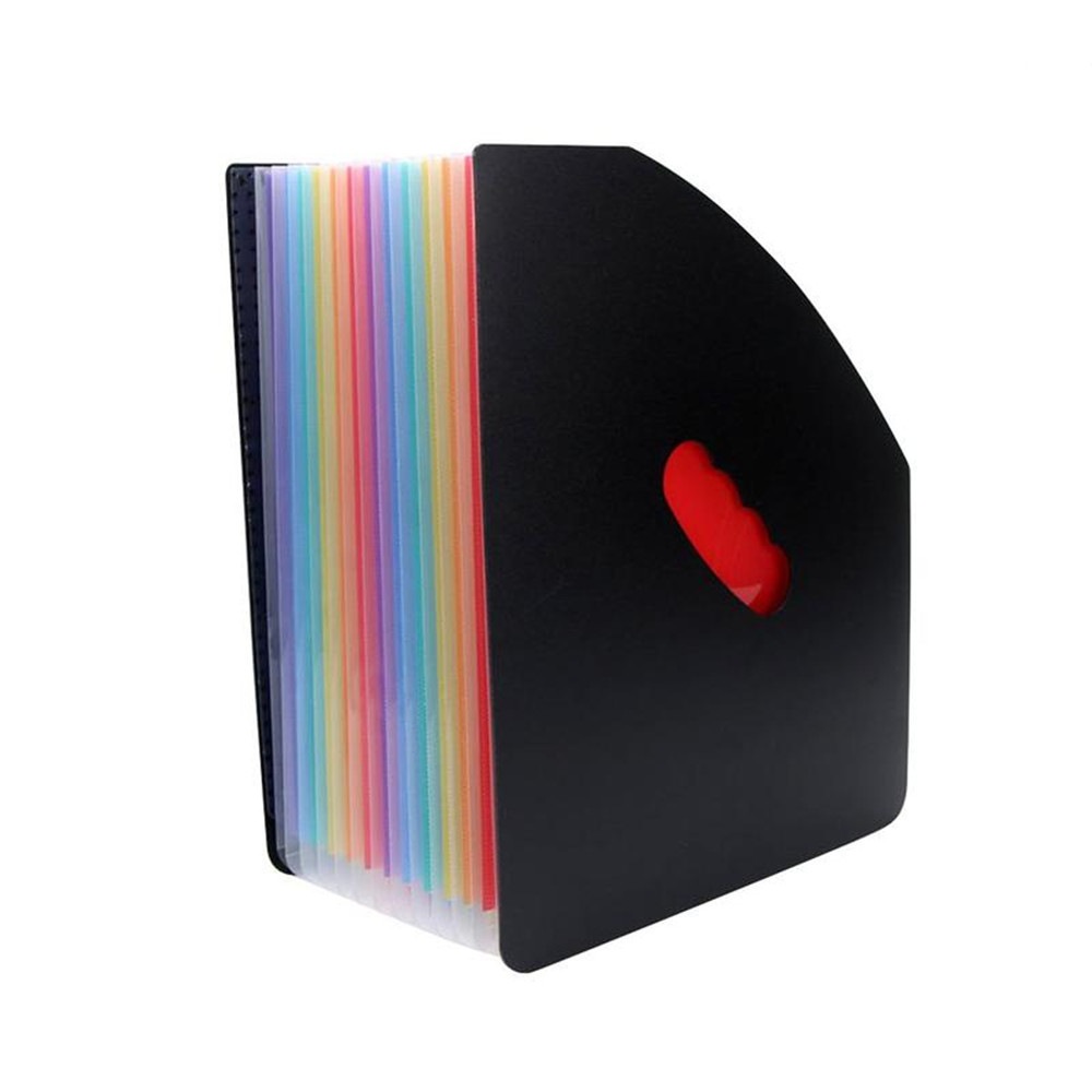 Buy 24 Pockets A4 Accordian File Organizer Rainbow Organ Clip For ...