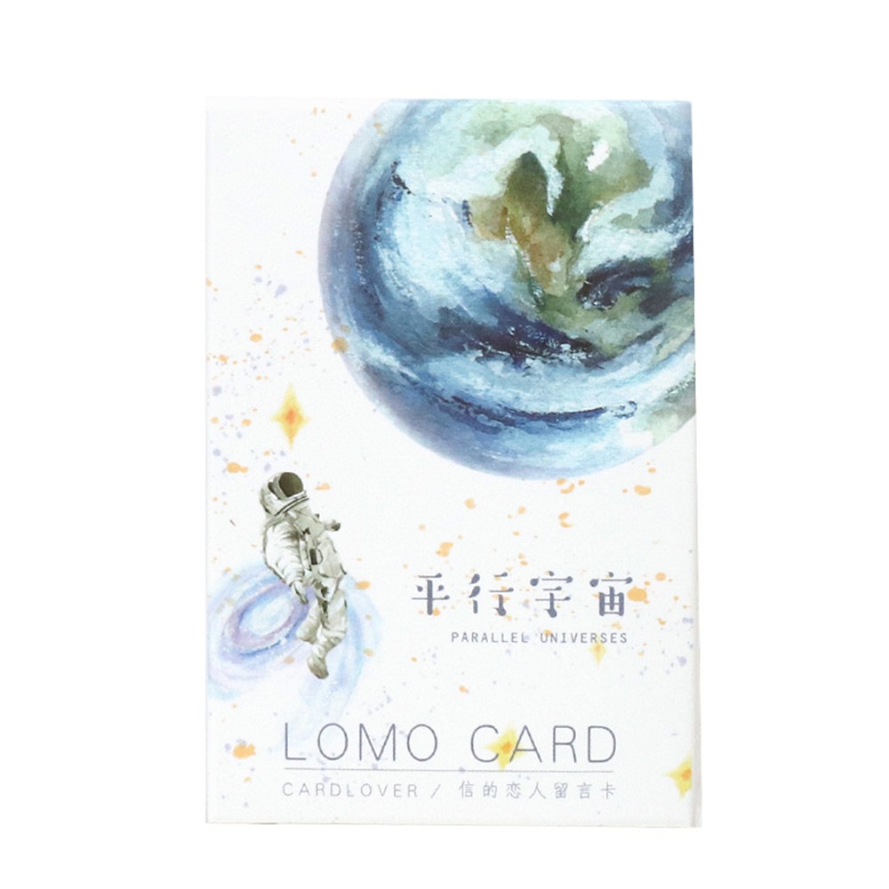 Buy 28pcs lomo Small Message Card Writable planet galaxy Bookmark ...