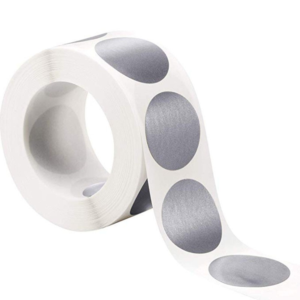 Buy 300Pcs Per wad Silver Scratch Off Stickers Round Shape Labels ...
