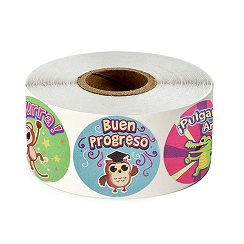 Buy 500 pcs/roll Spanish reward stickers cute animals cartoon stickers ...