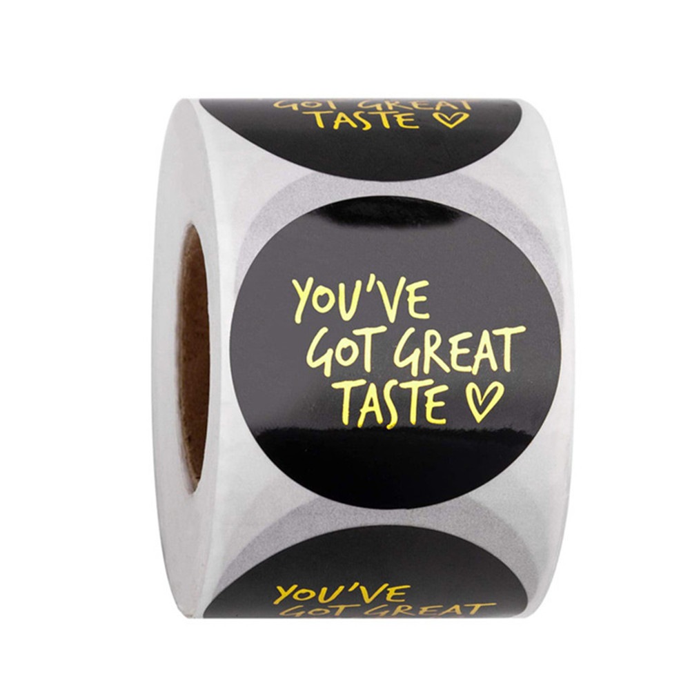 Buy 500pcs/roll You ve Got Great Taste Round Adhesive Paper Stickers ...