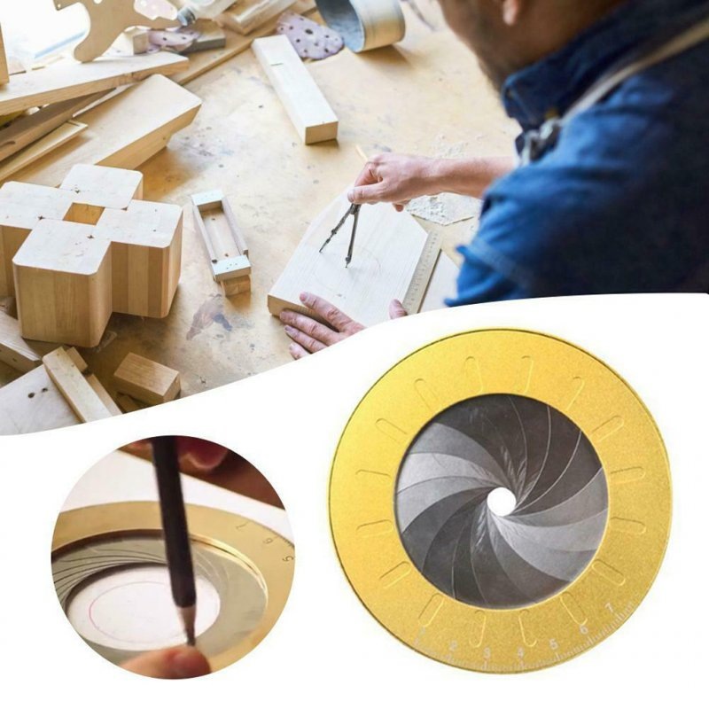 Buy Aluminum Alloy Drawing Circles Geometric Tool Adjustable Diameter ...