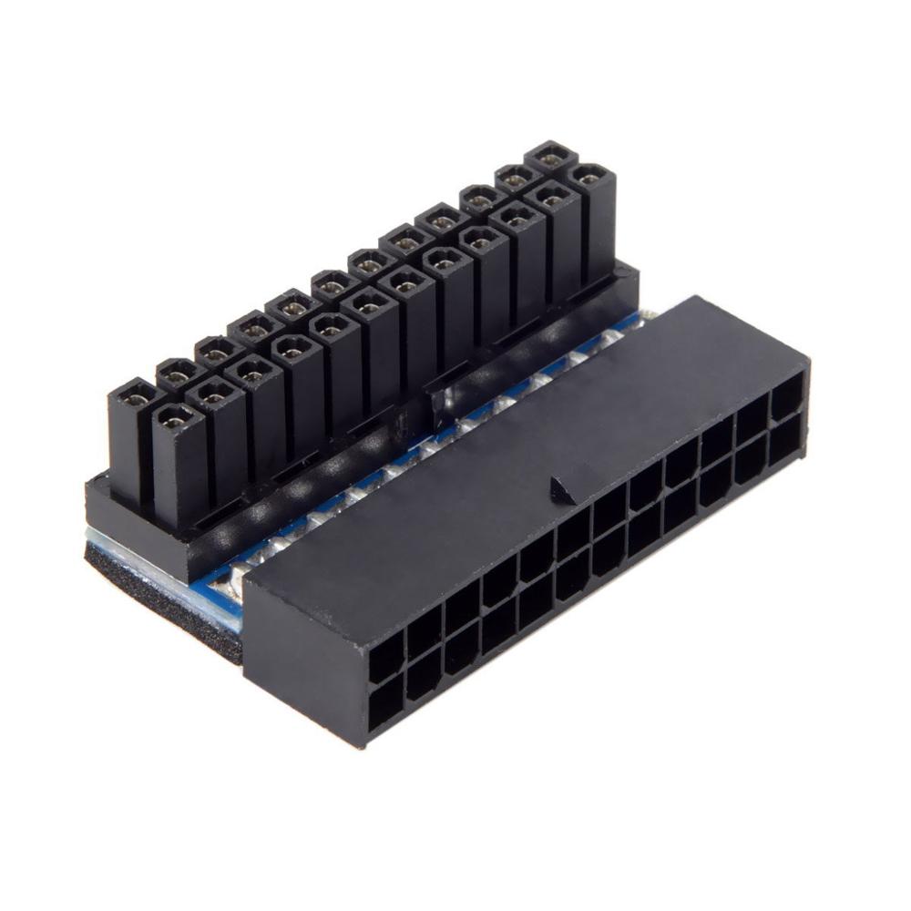 Buy ATX 24Pin 90 degree 24 pin to 24pin Power Plug Adapter Mainboard ...
