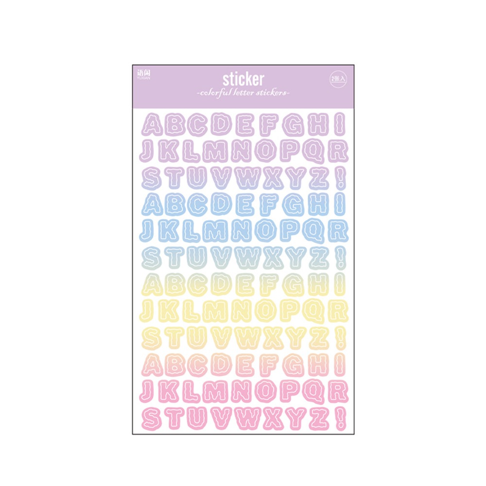 Buy Color Cute Letter Stickers Alphabet Planner Sticker Kawaii ...