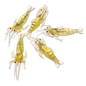 Buy Fishy Smell Soft Prawn Shrimp Fishing Lure Bass Fishing 10PCS ...