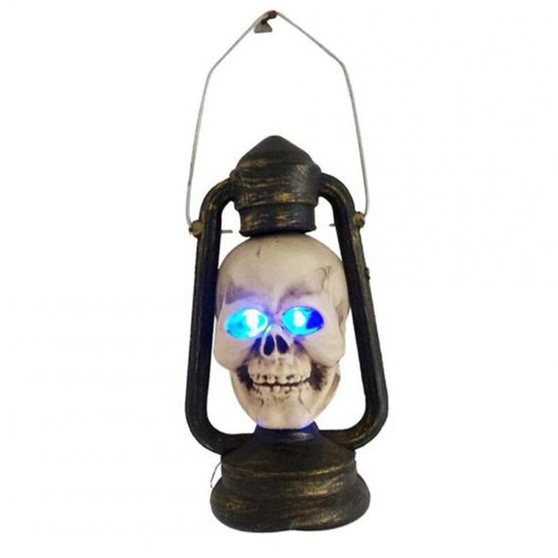 Buy Halloween Haunters Skull Lantern Spooky Light Up Lamp for Halloween ...