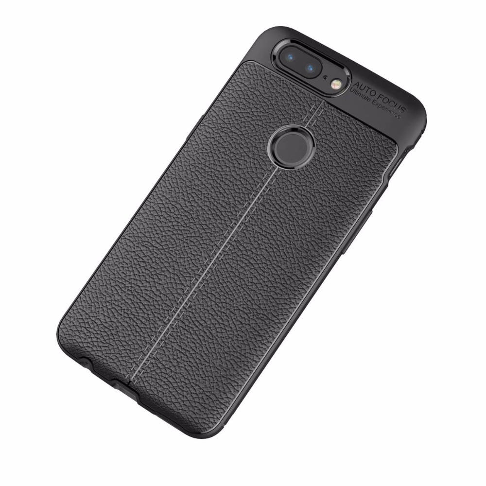 Buy Litchi Leather Shockproof Soft TPU&Silicone Back Cover For OnePlus ...