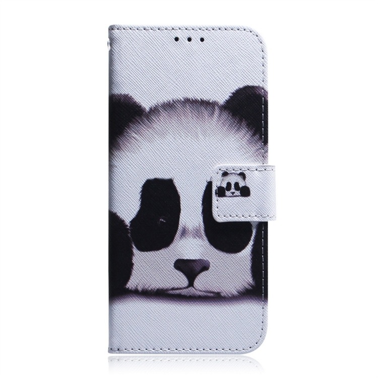 Buy Panda Pattern Coloured Drawing Horizontal Flip Leather Case for ...