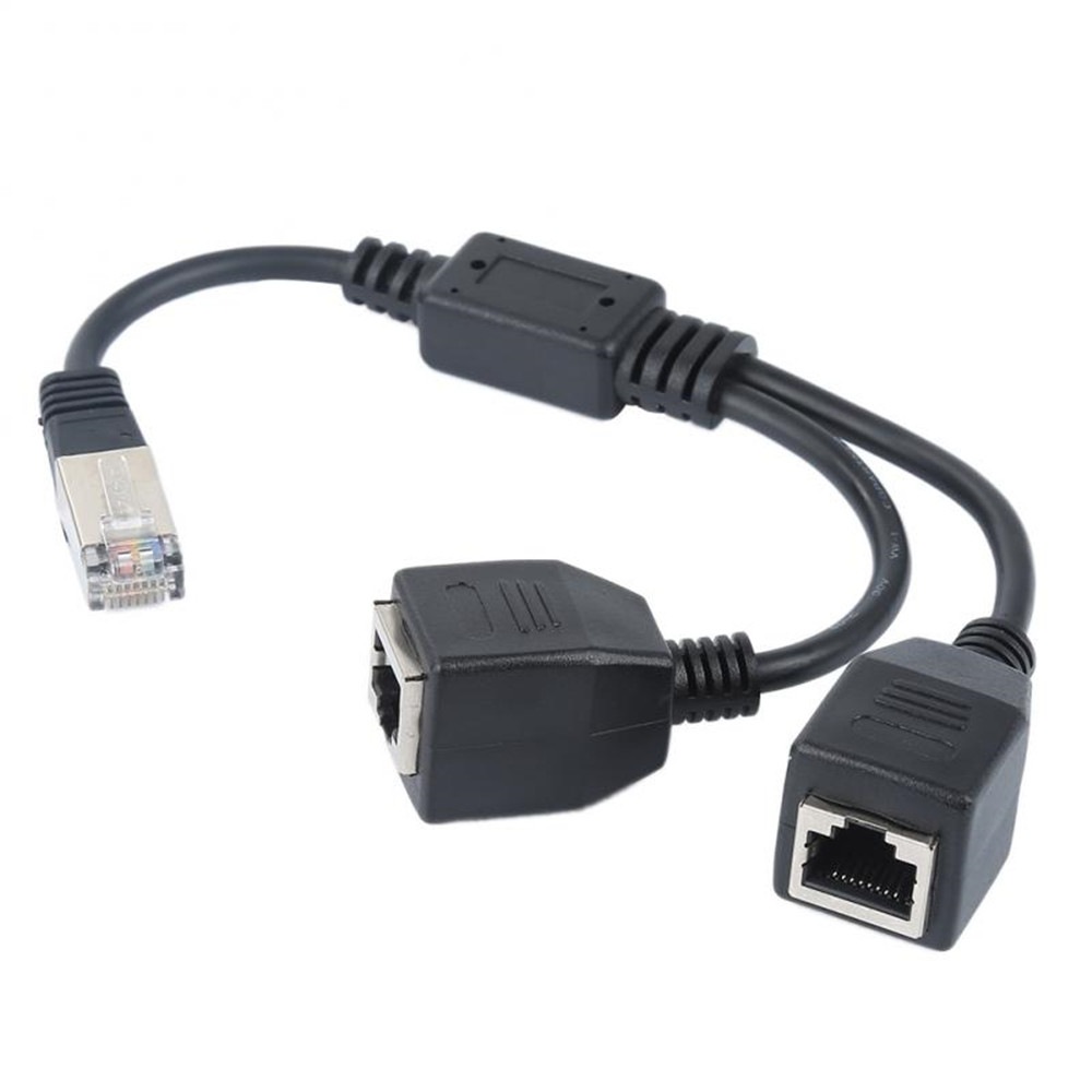 Buy RJ45 Male To 2 Female Converter Adapter Ethernet LAN Network ...