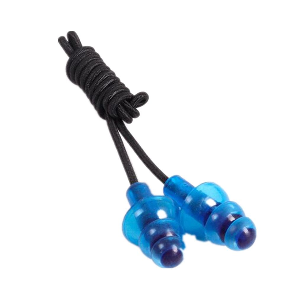 Buy Silicone Gel Corded String Ear Plugs for Swimming Blue - MyDeal ...