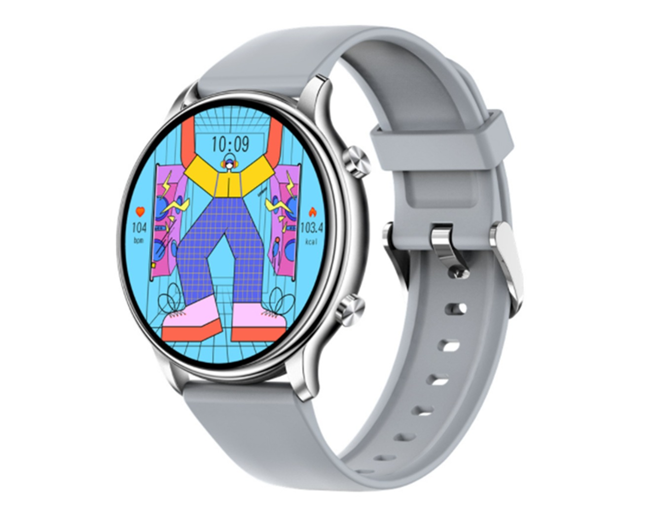 Buy Smart Watch Round Screen Bluetooth Call Multi Dial Watch Sports ...