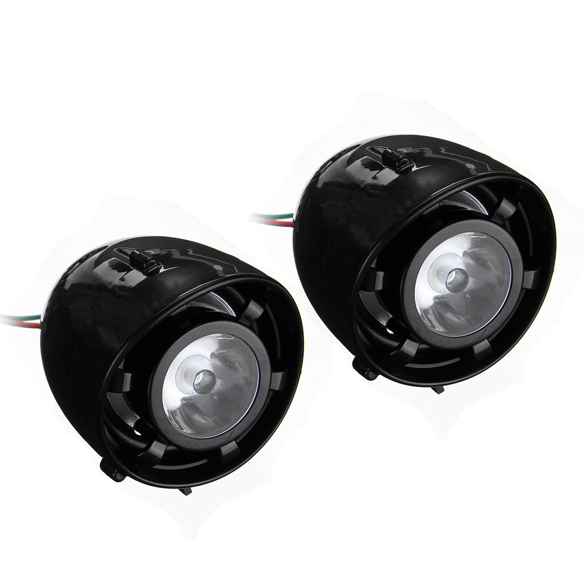 Buy Speaker Horns with LED Lights Motorcycle Alarm System AUX Audio MP3 ...