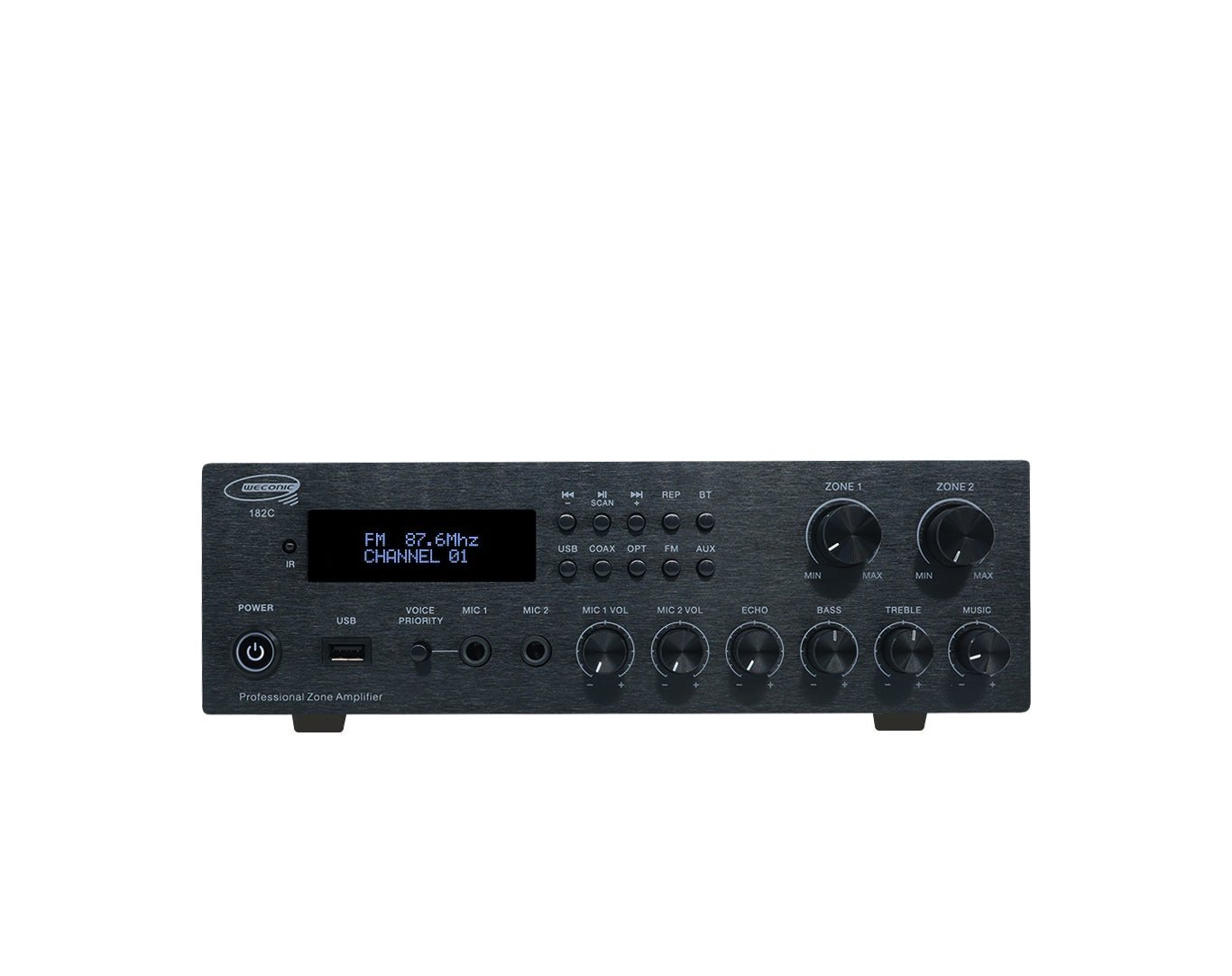 Buy 160W Dual Zone Professional Bluetooth Amplifier with Optical Input ...