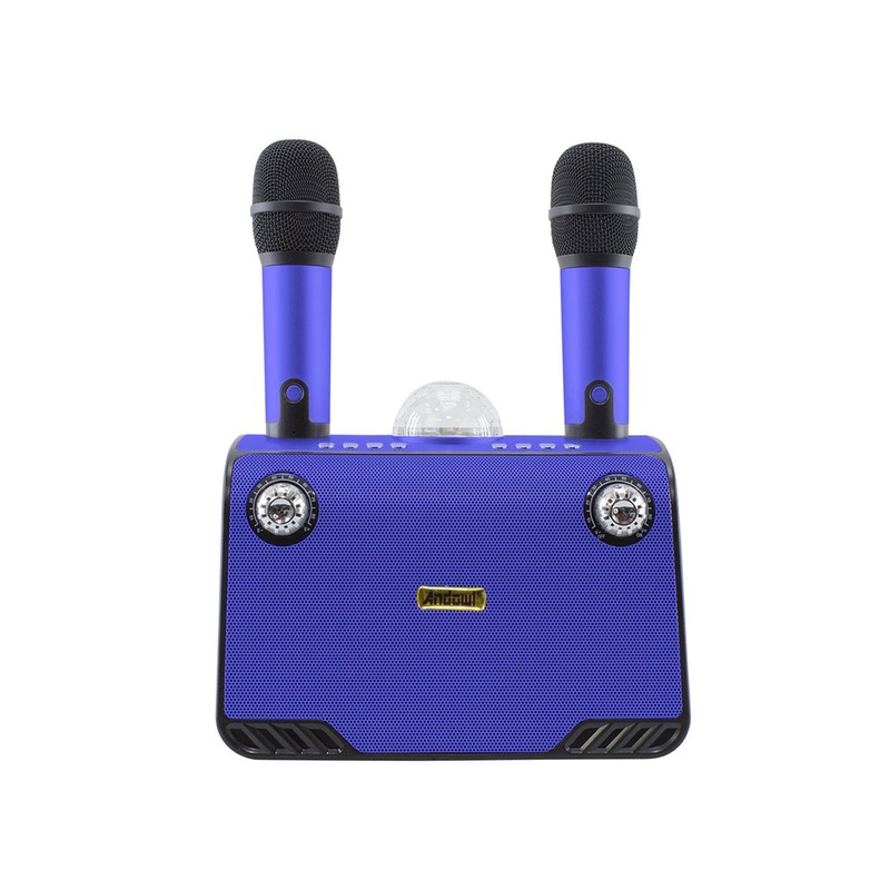 Buy ANDOWL Bluetooth Speaker Twin Wireless Mics Blue Q-YX899-BLU - MyDeal