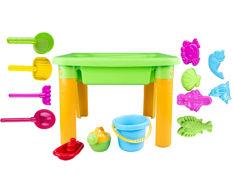 Buy Kids Outdoor Indoor Play Set Beach Sand Water Table Accessories Red ...