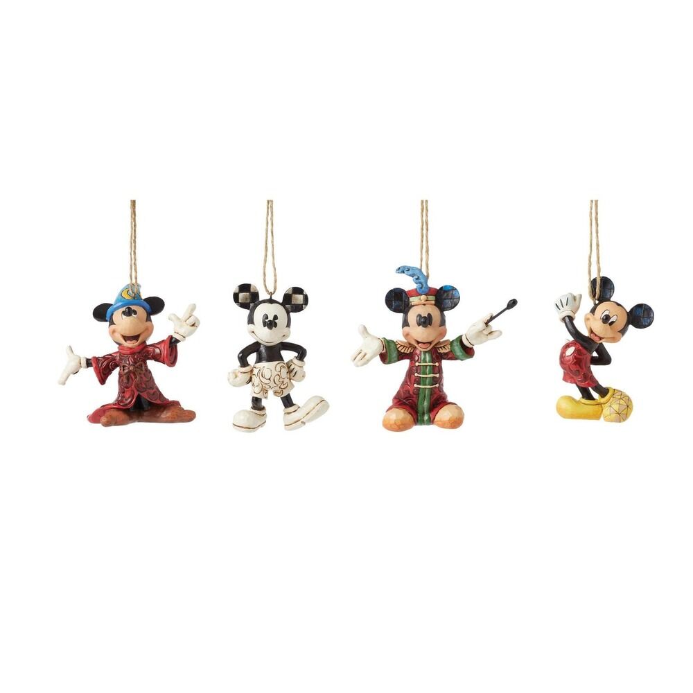Buy Disney Traditions Mickey Through the Years Hanging Ornaments Set of 4 - MyDeal Australia