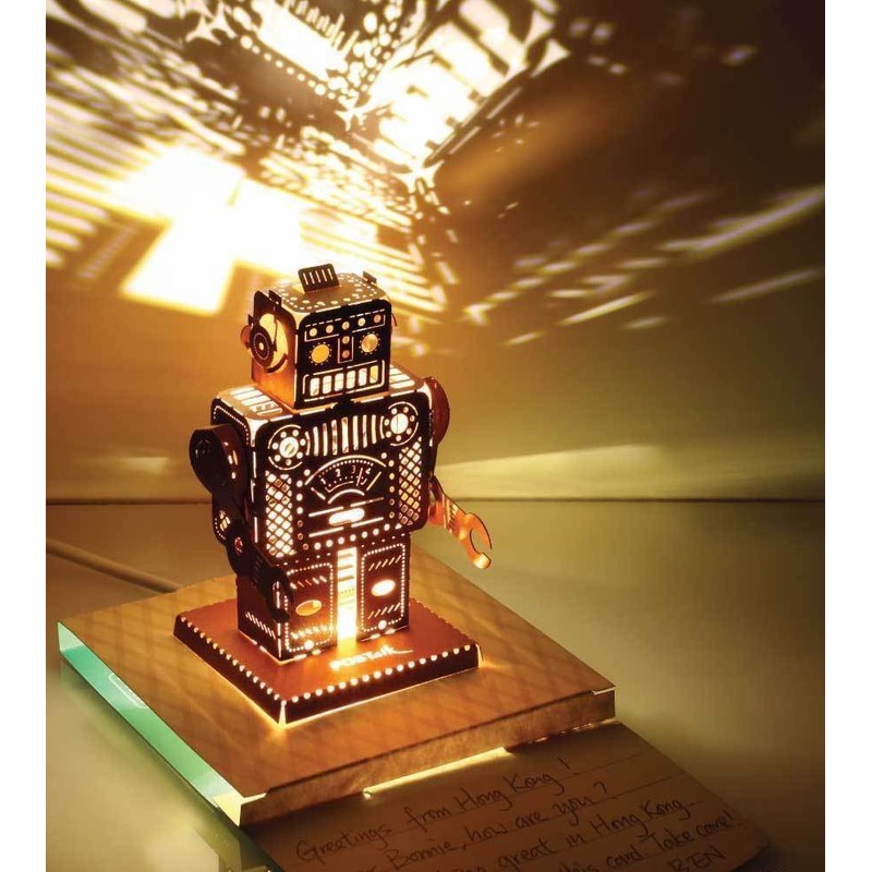 Buy POStalk Metal Robot Greeting Card with LED Light - MyDeal