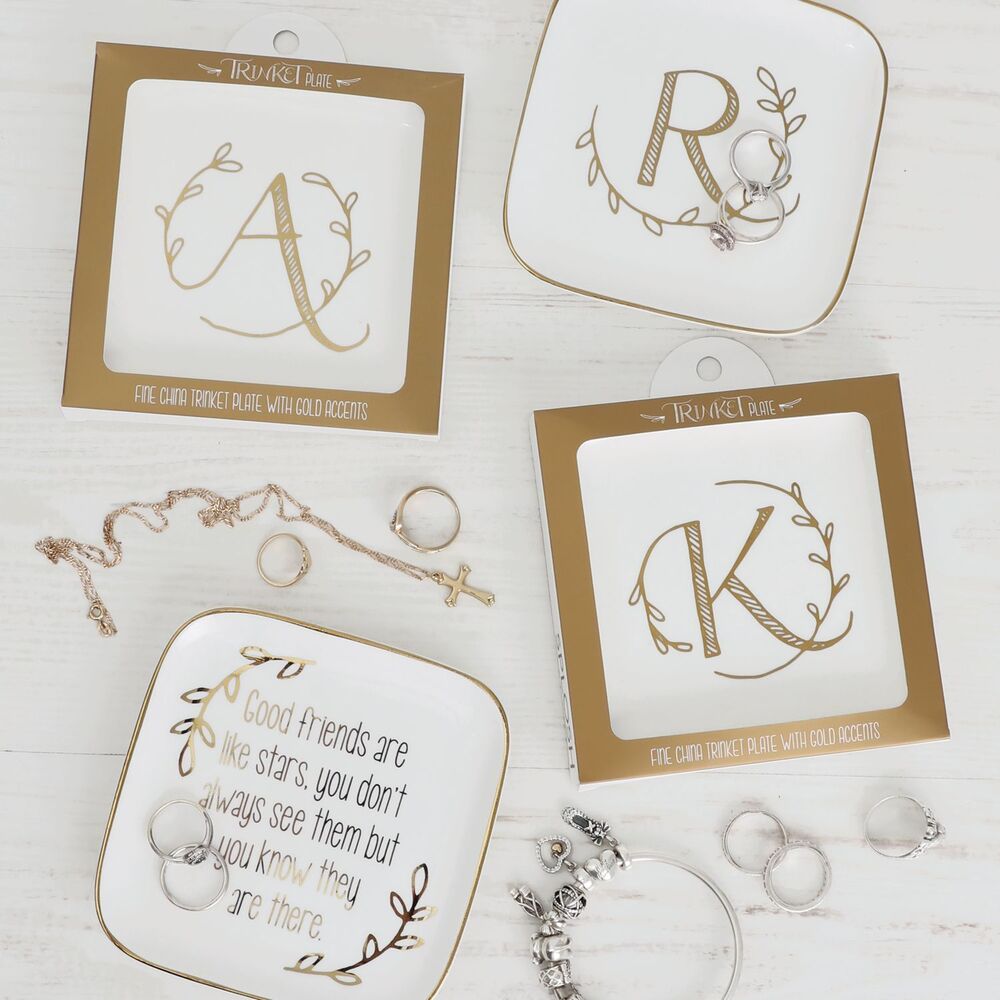 Buy Luxurious Alphabet Monogram Ceramic Trinket Plate - MyDeal Australia