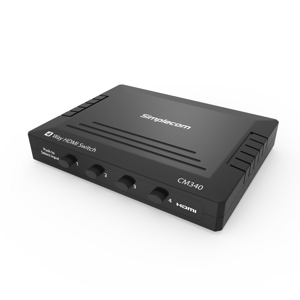 Buy Simplecom CM340 Mechanical 4 Way Manual Push Button HDMI Switch Box ...