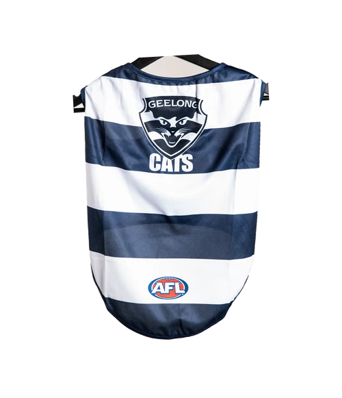 Buy AFL Geelong Cats Medium Dog Jersey Shirt 41cm to 42cm Long - MyDeal ...